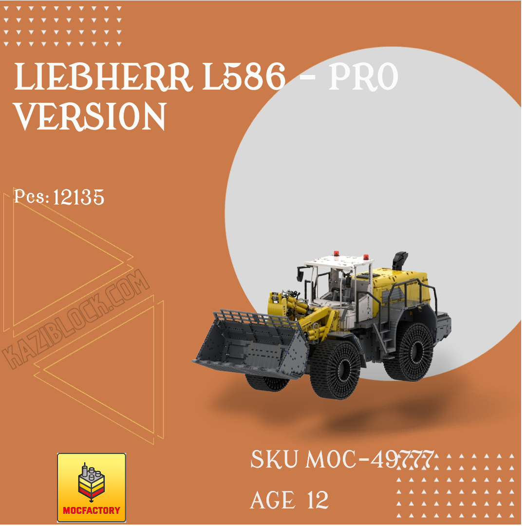 MOC Factory™ 54777 Volvo G970 Motor Grader brick set | KAZI Block